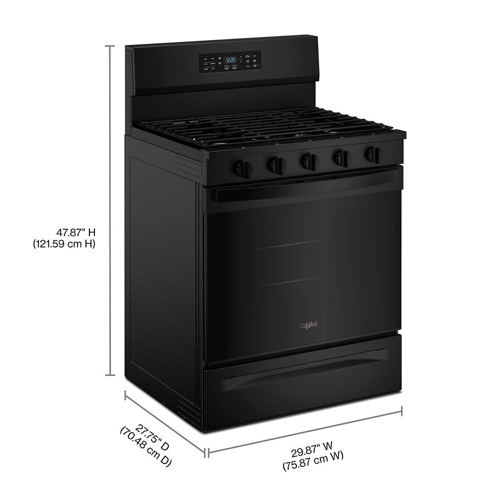 Whirlpool - WFGS5730SB - 30-inch Gas Range with Air Cooking Technology ...
