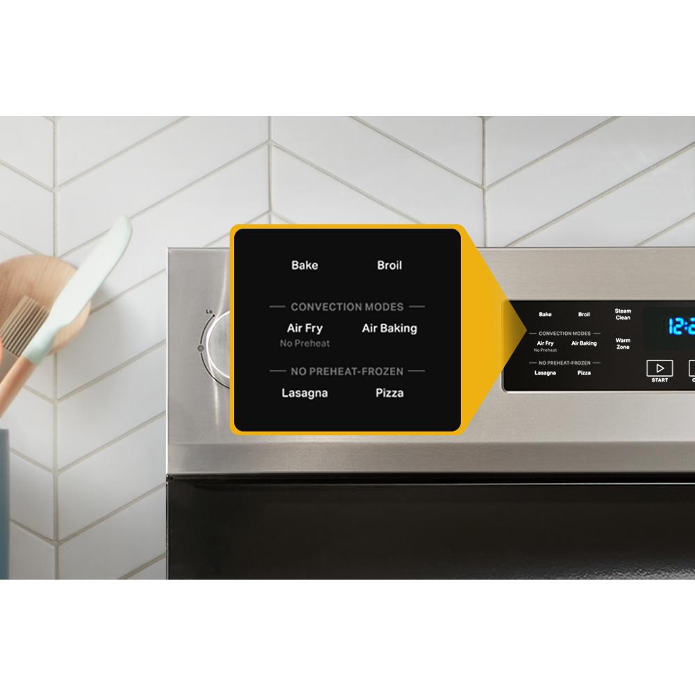 Whirlpool - WFGS4530SS - 30-inch Gas Range with Air Cooking Technology and Steam Clean ...