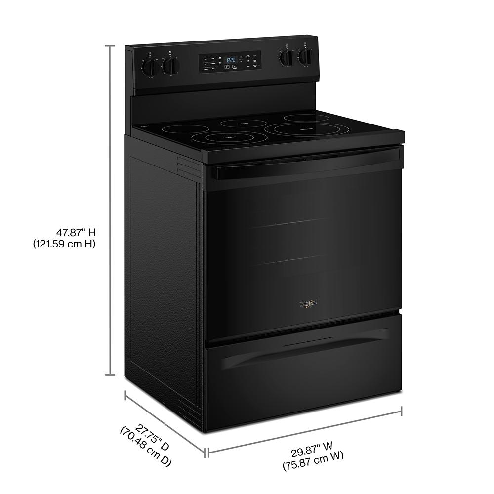 Whirlpool - WFES5730SB - 30-inch Electric Range with Air Cooking ...