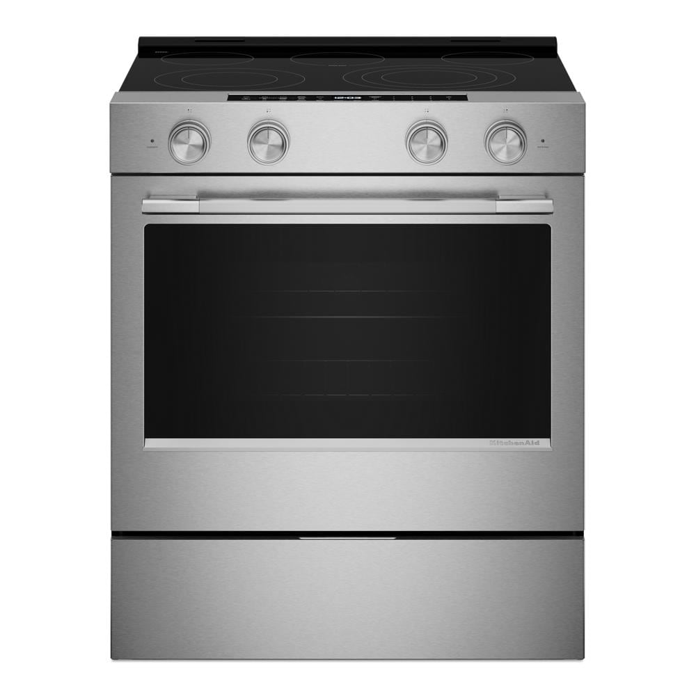 KitchenAid - KSES330SPS - 5.3 Cu. Ft. Smart Slide-in Electric Range ...