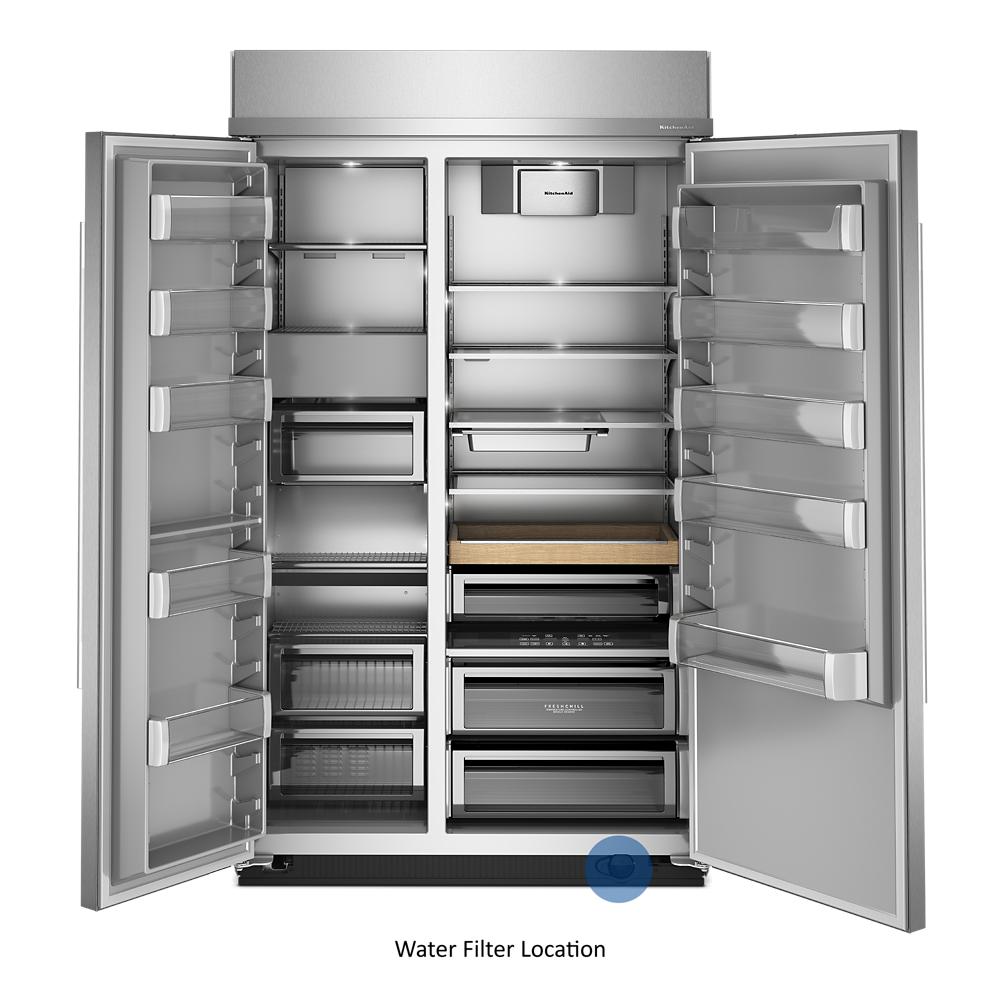 KitchenAid - KBSN748SPS - 48" Built-In Side-by-Side Refrigerator with ...