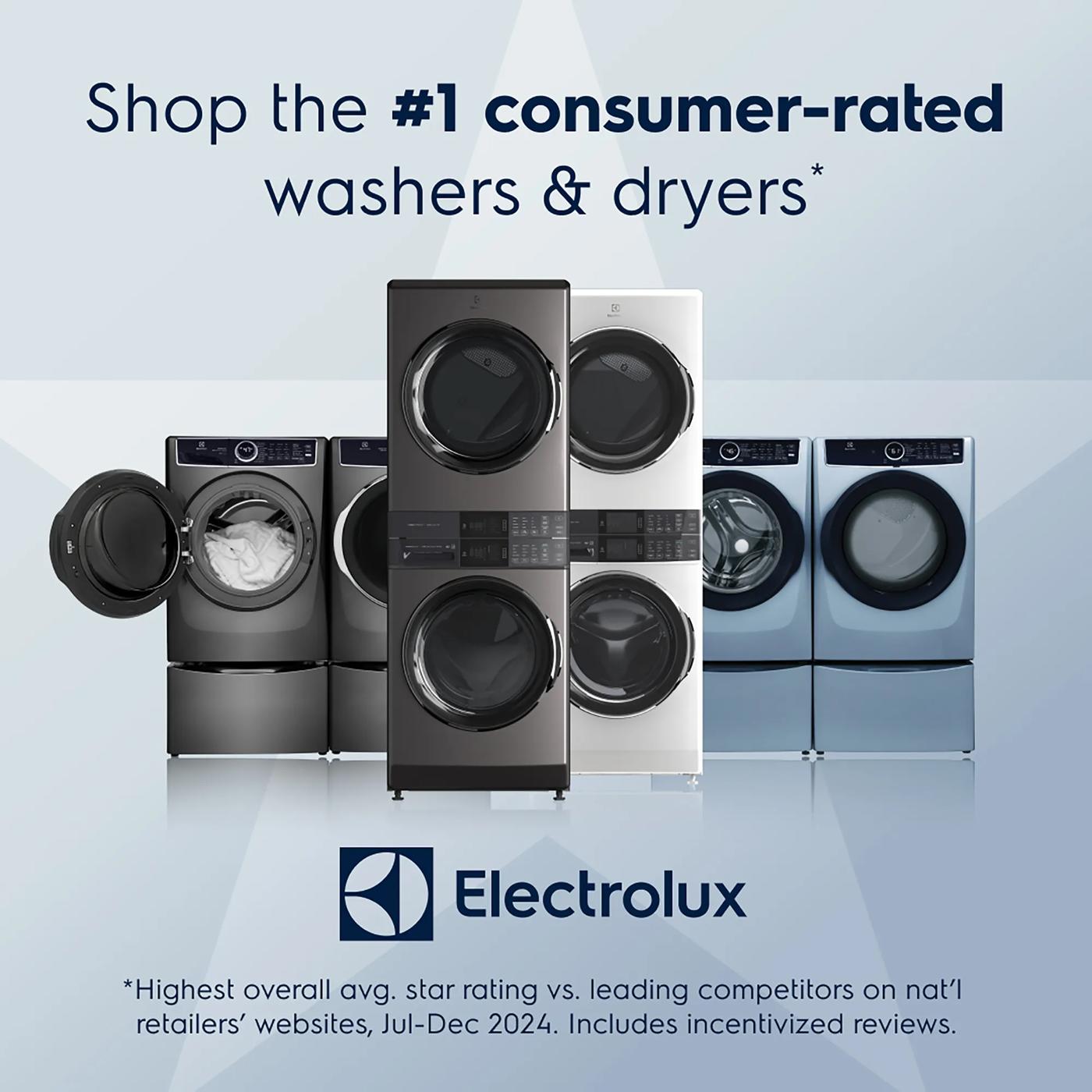 Electrolux - ELFW7738MW - Front Load Perfect Steam™ Washer with LuxCare ...