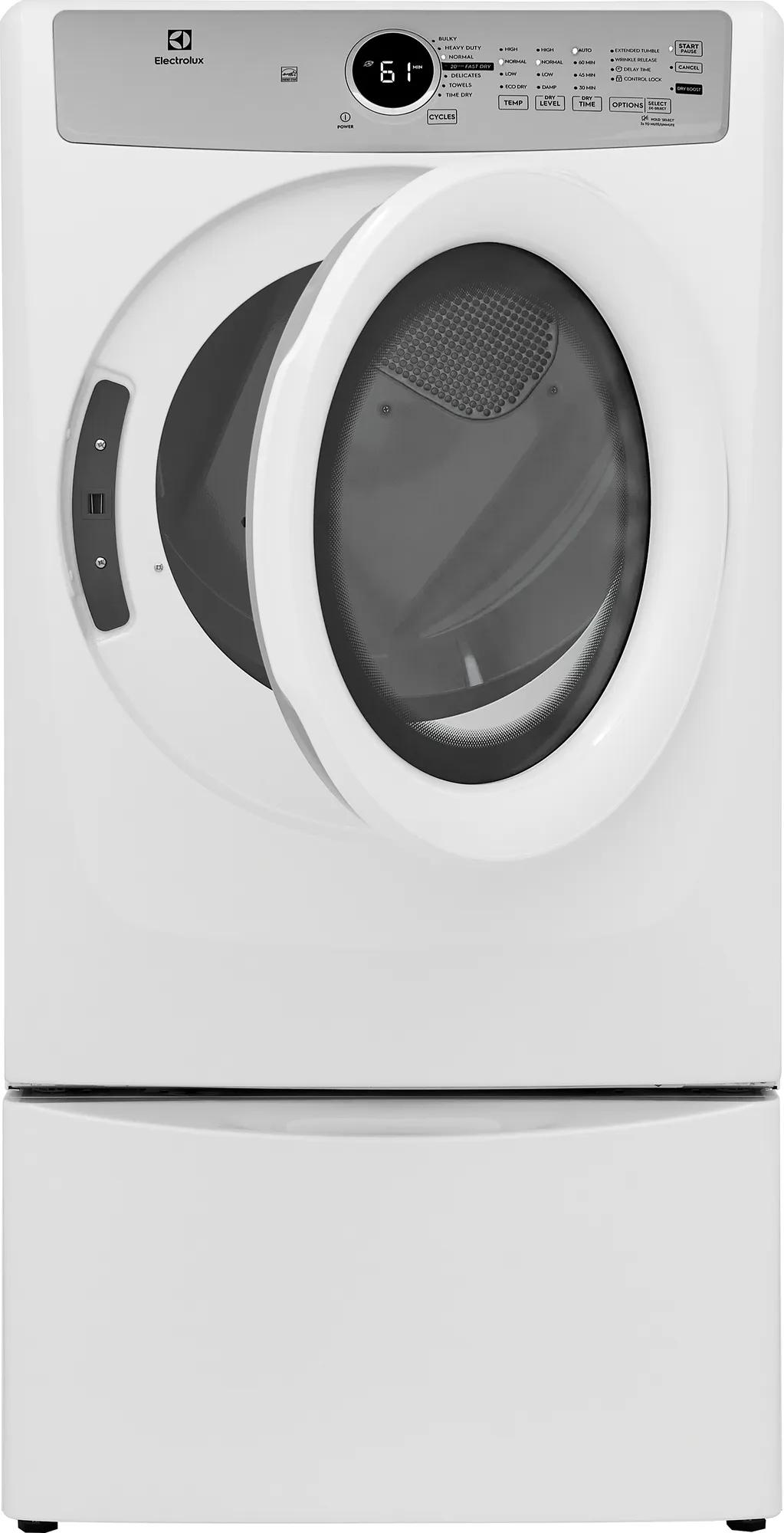 Electrolux - ELFE7337AW - Front Load Electric Dryer – 8.0 Cu. Ft ...