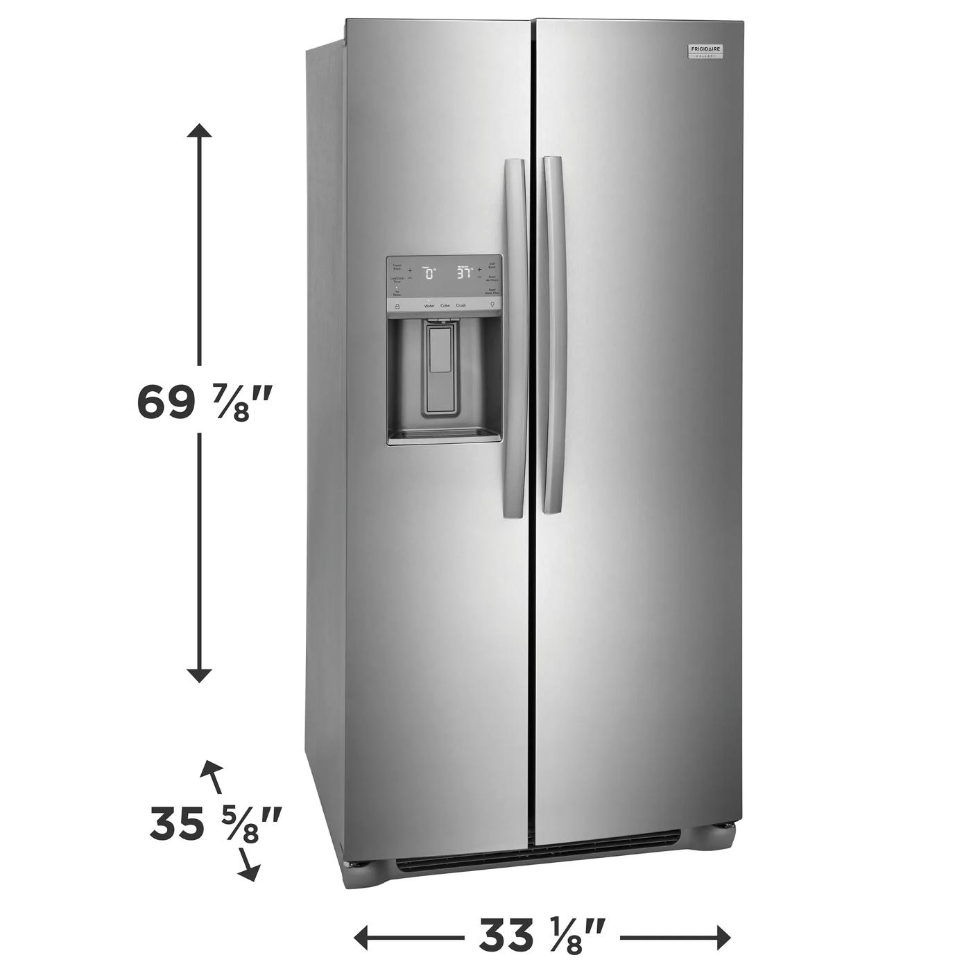 Frigidaire Gallery - GRSS2352AF - 22 Cu. Ft. 33" Standard Depth Side by ...