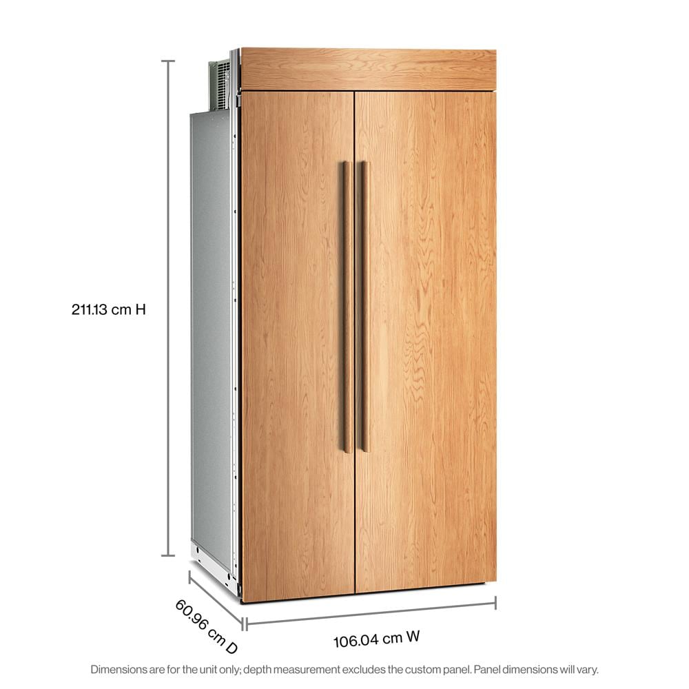 KitchenAid - KBSN742TPA - 25.5 Cu. Ft. 42" Built-In Panel-Ready Side-by ...