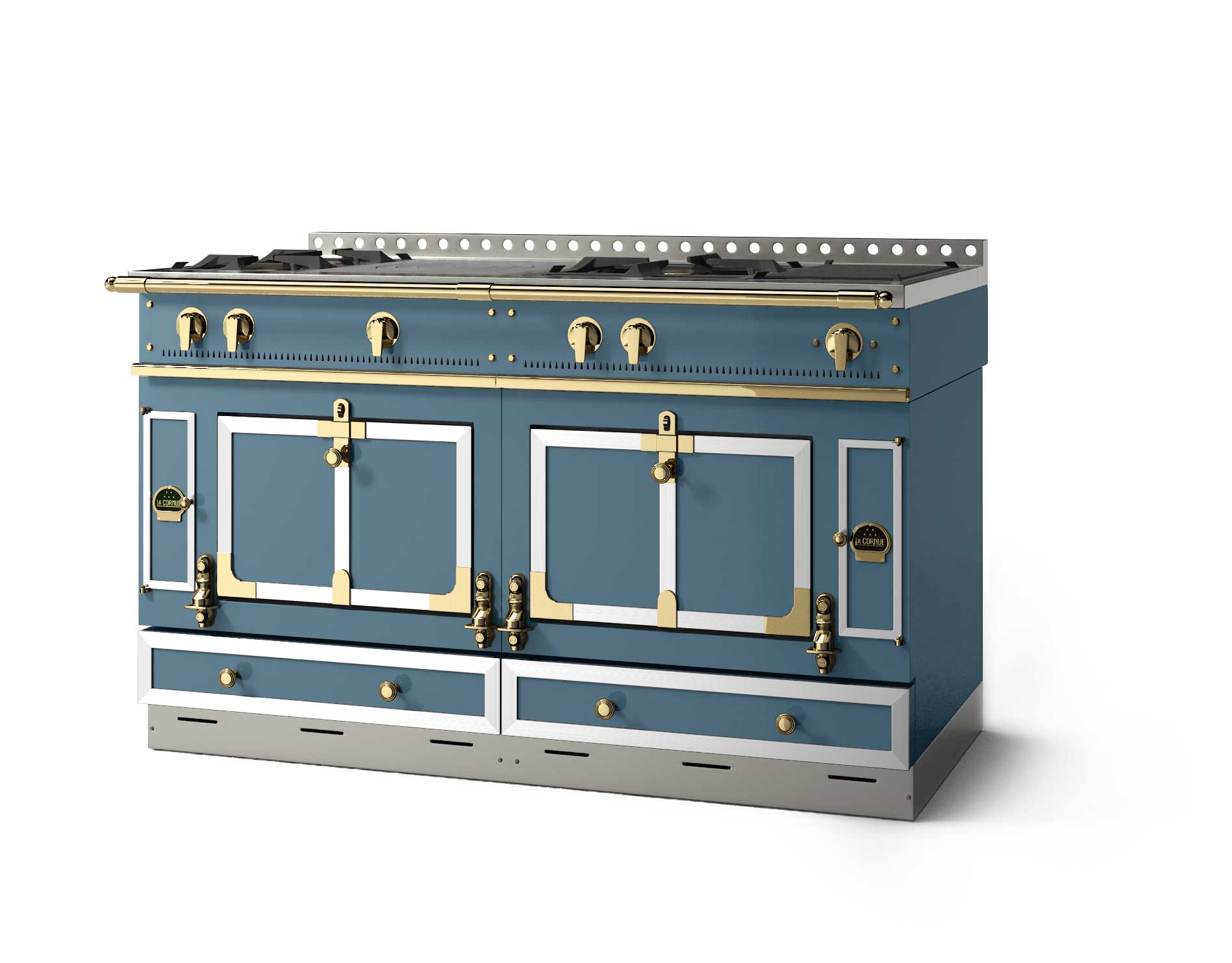 La Cornue - G45KH-J-Y - Château 150 Range, Icy Blue, 150 KH, Brushed ...