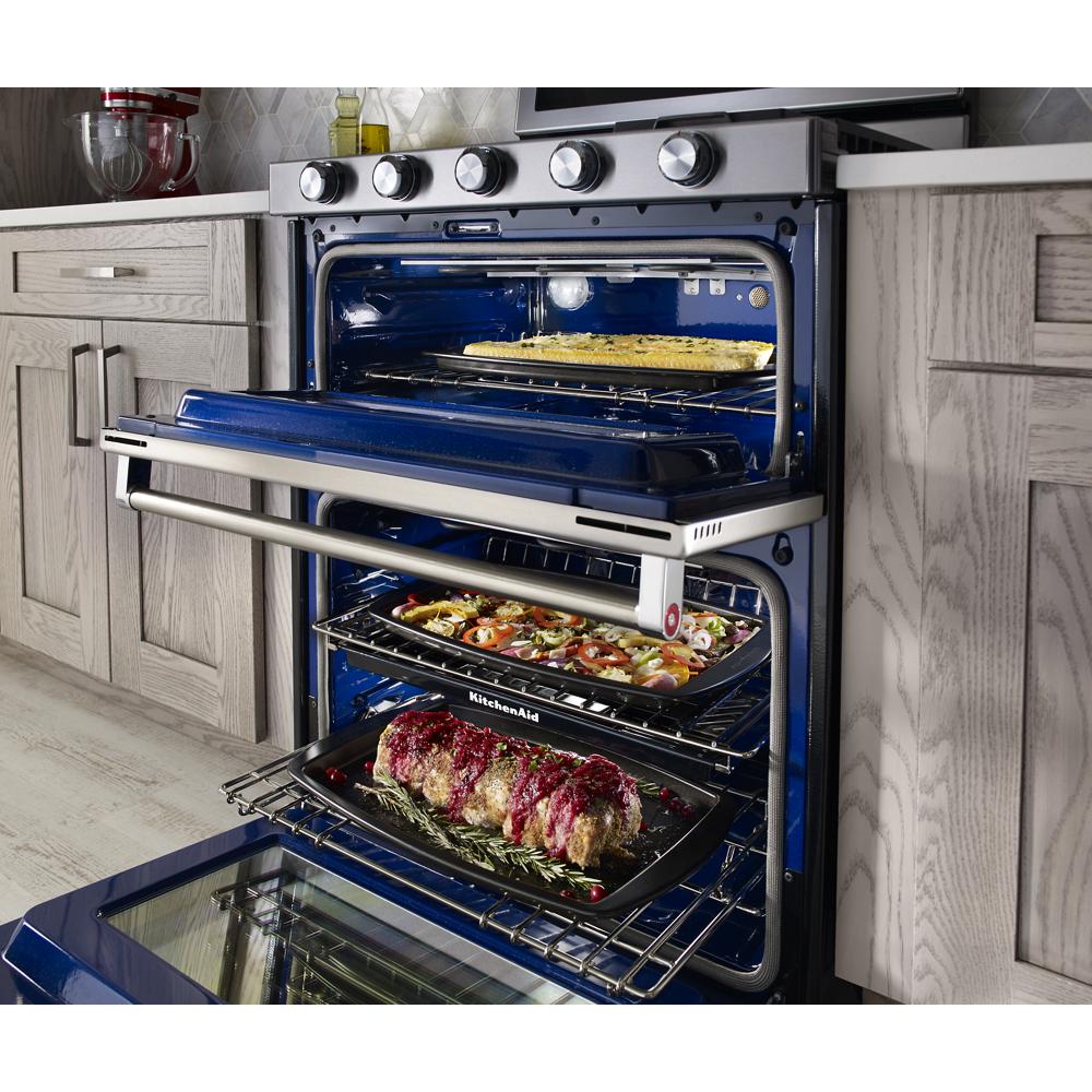 KitchenAid - KFDD500ESS - 30-Inch 5 Burner Dual Fuel Double Oven ...