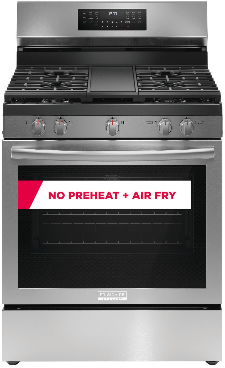 Frigidaire Gallery - GCRG3060BF - 30" Rear Control Gas Range with Total ...