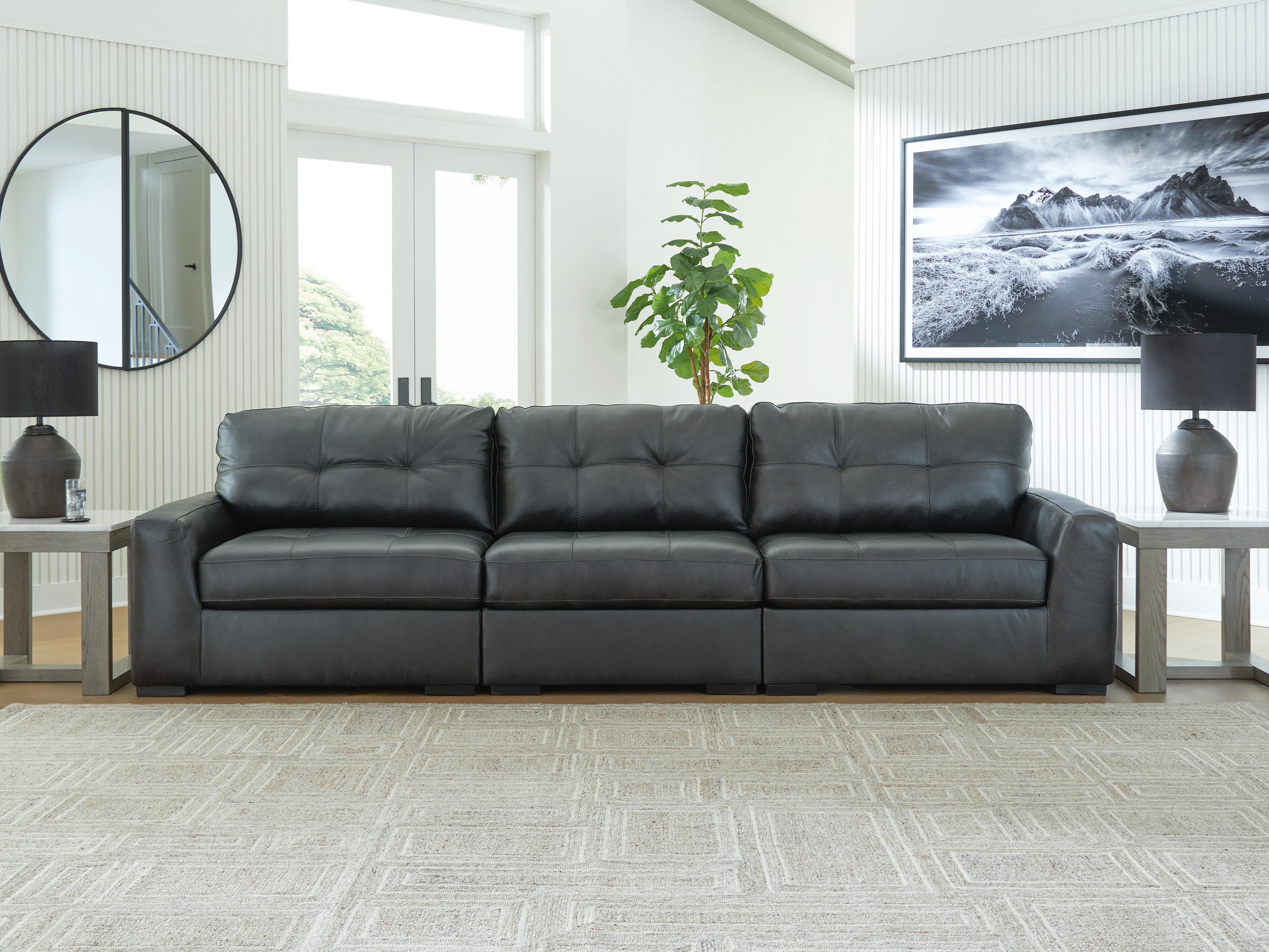 Signature Design by Ashley - 99503S2 - Brindley Pier 3-Piece Leather ...