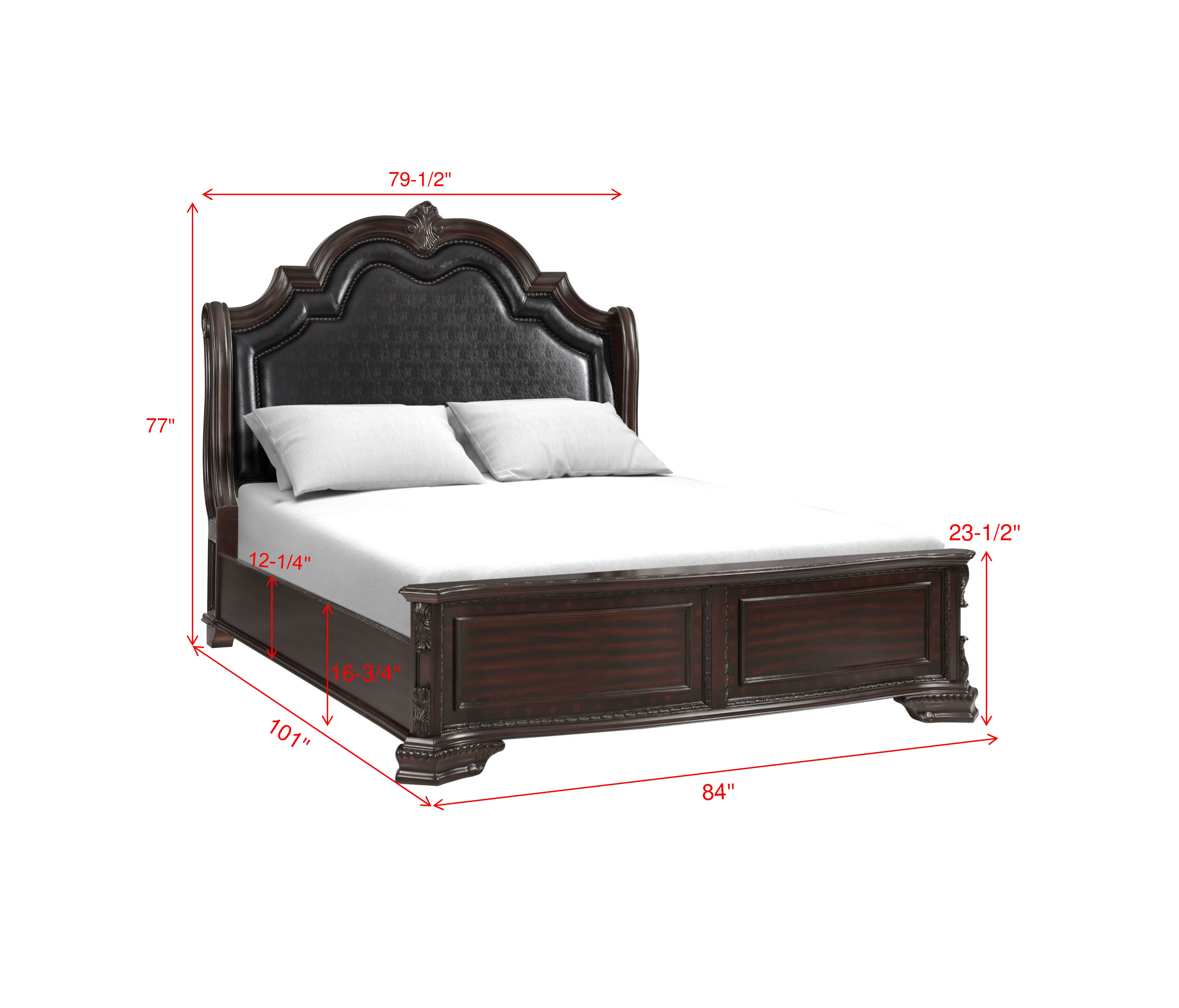 Crown Mark Bed Side Rails / Base Bedroom B1100-K-RAIL | Reese Warehouse