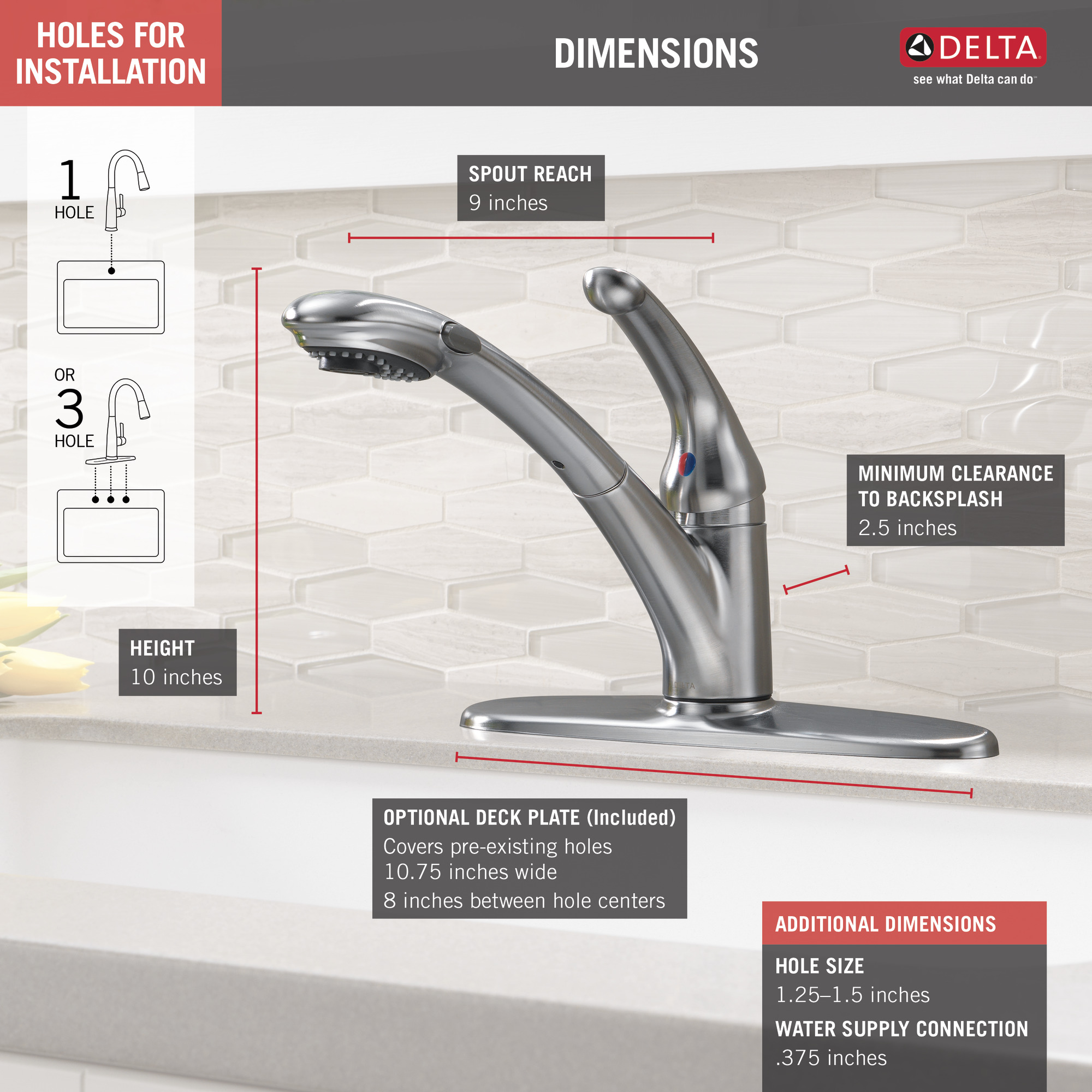 Delta - 470-AR-DST - Delta Signature Pullouts: Single Handle Pull-Out ...