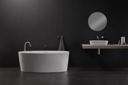 Claybrook - H30402 - Soho Tapered Rim MarbleForm Bath with overflow and ...